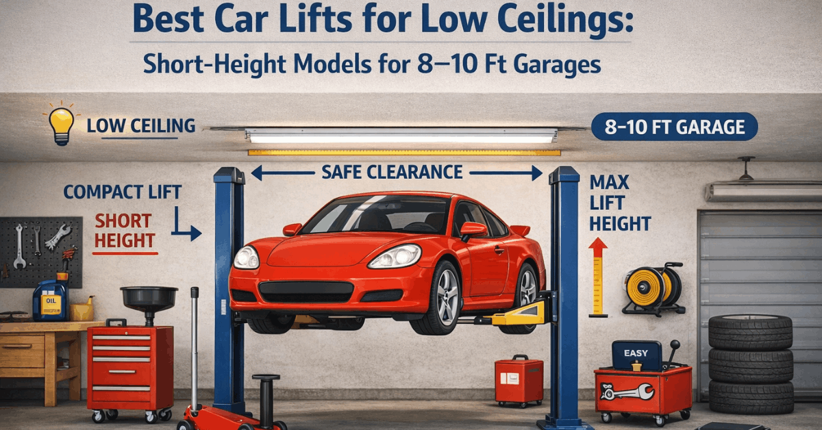 Best Car Lifts for Low Ceilings: Short-Height Models for 8–10 Ft Garag ...